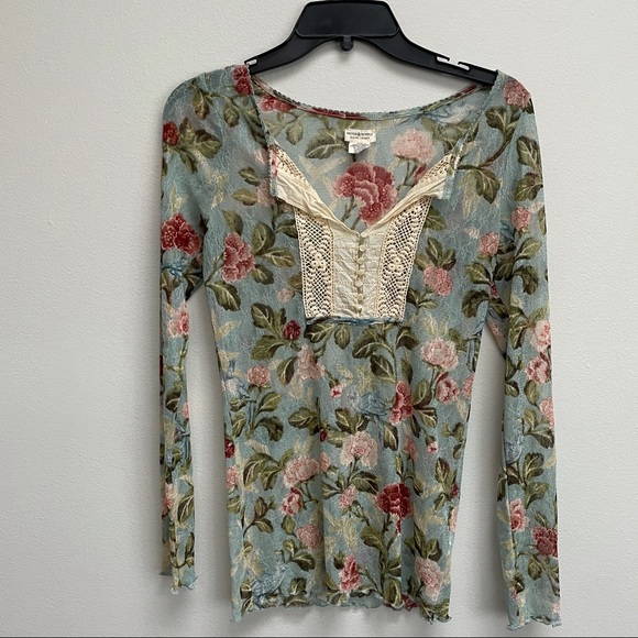 Denim & Supply Ralph Lauren | Tops | Denim Supply Mesh Floral Blouse ...